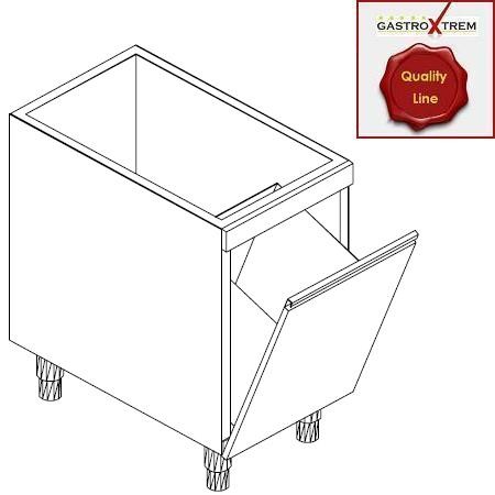 Edelstahl-Unterbauelement als Abfallkipper für Müllbeutel und ...